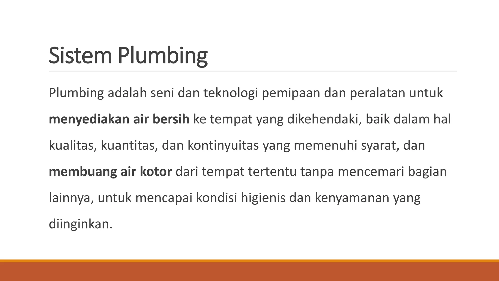 Pertemuan 3 pengantar plumbing air bersih | PPTX