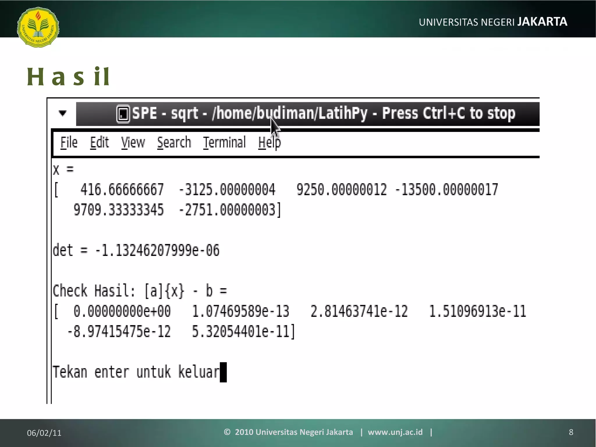 Komputasi fisika (3) sistem persamaanlinier1 | PPT