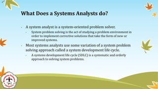 Systems Analyst and Its Roles (2) | PPT