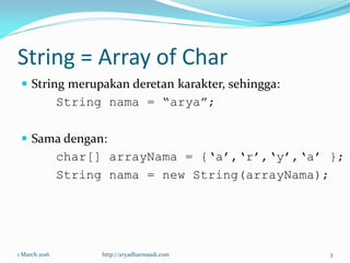 String Dan Array | PDF