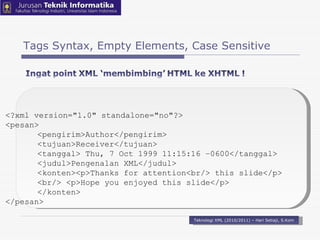 Teknologi XML - Pengenalan Tree | PPT