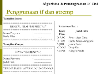 Pertemuan 4 : Algoritma & Pemrograman | PPT