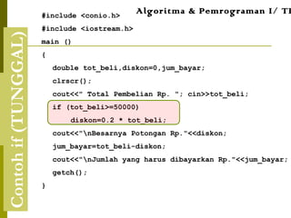 Pertemuan 4 : Algoritma & Pemrograman | PPT