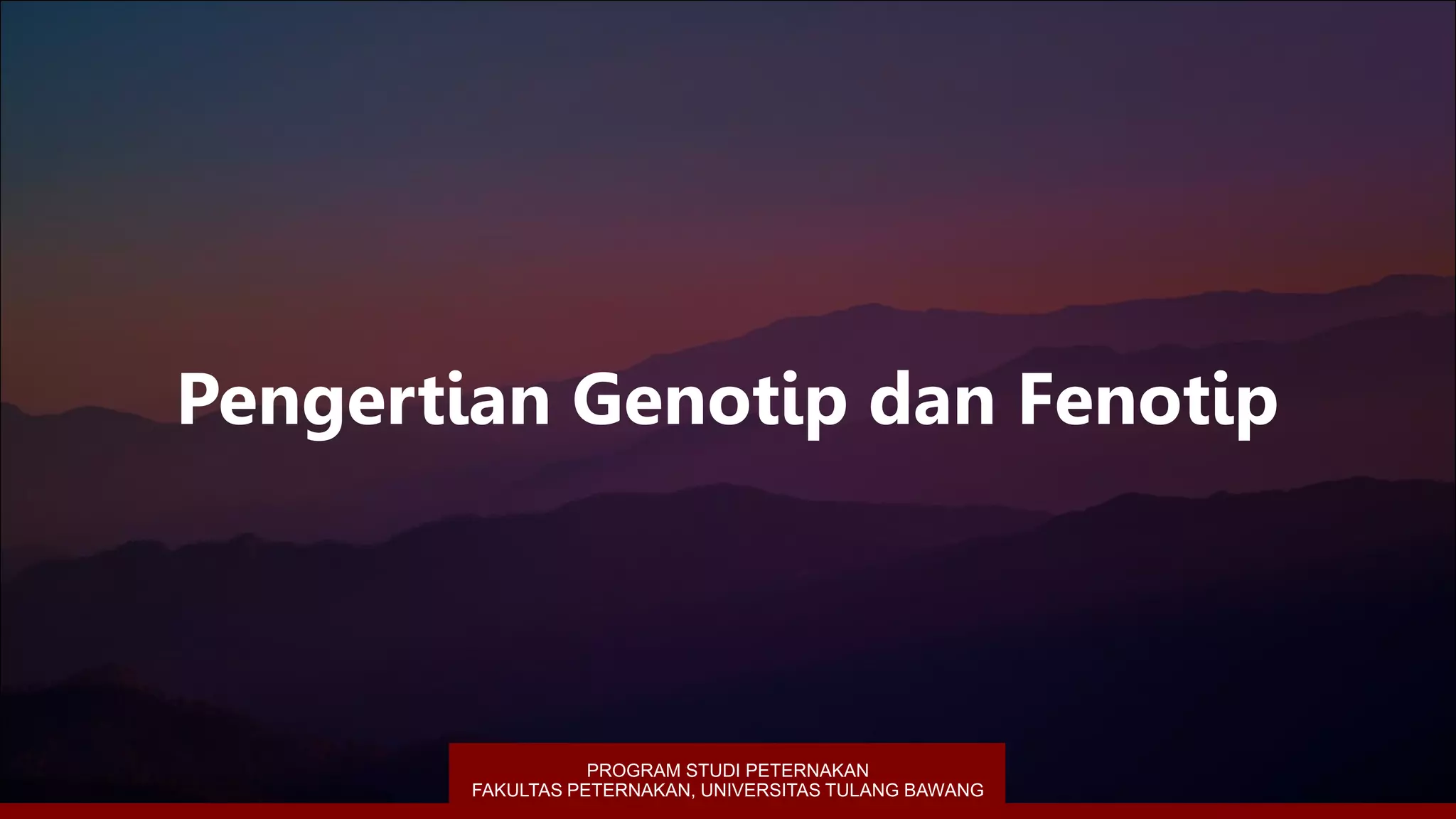 Pengertian Genotip, Fenotip, dan Parameter Genetik Ternak - Materi ...