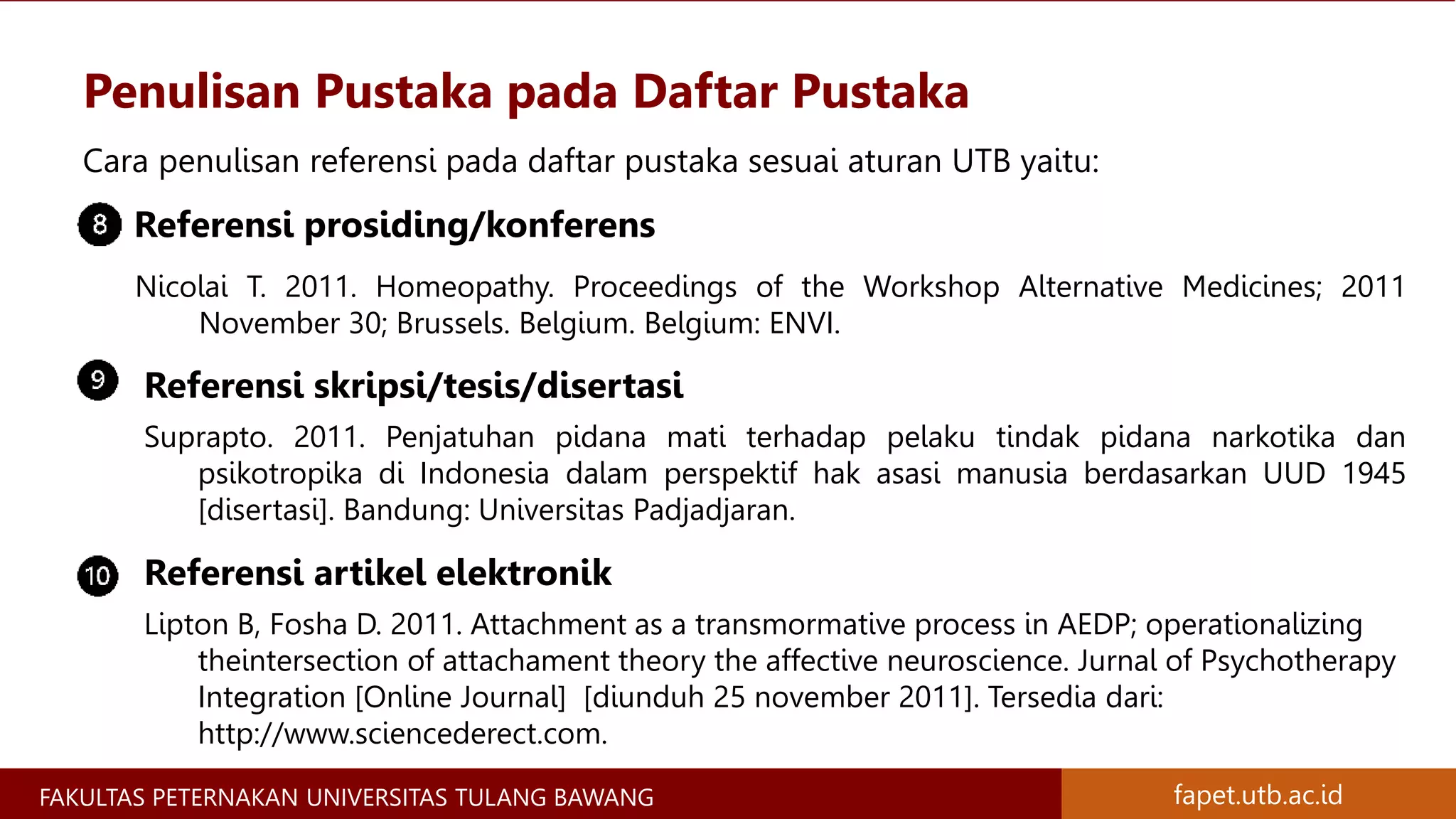 Penulisan Pustaka serta Aturan Sitasi dalam Penulisan Karya Ilmiah ...
