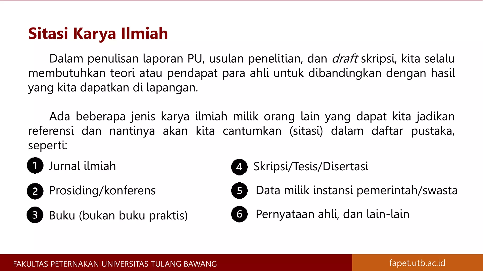 Penulisan Pustaka serta Aturan Sitasi dalam Penulisan Karya Ilmiah ...