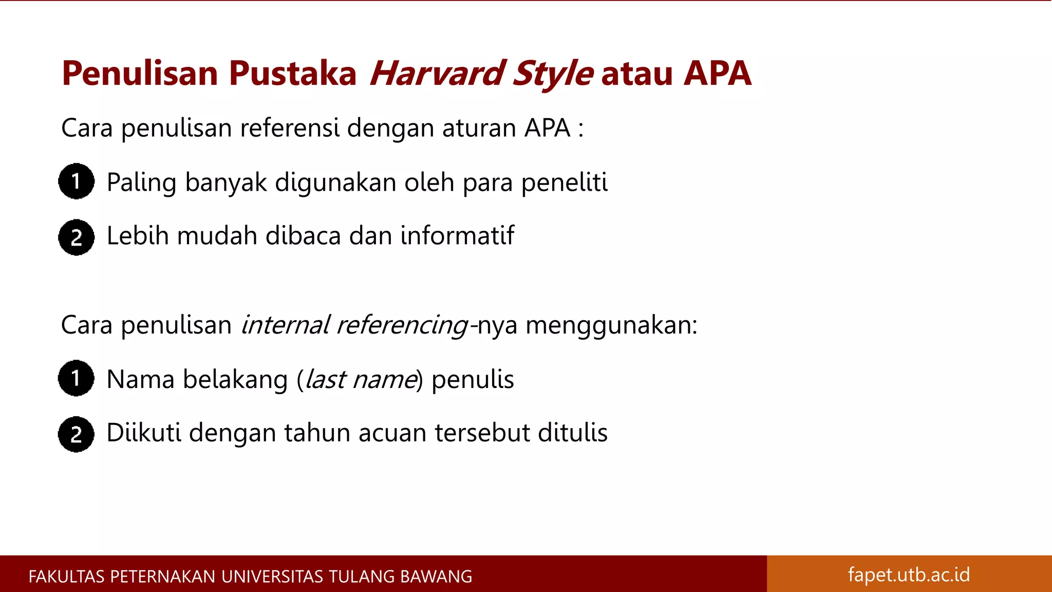 Penulisan Pustaka serta Aturan Sitasi dalam Penulisan Karya Ilmiah ...