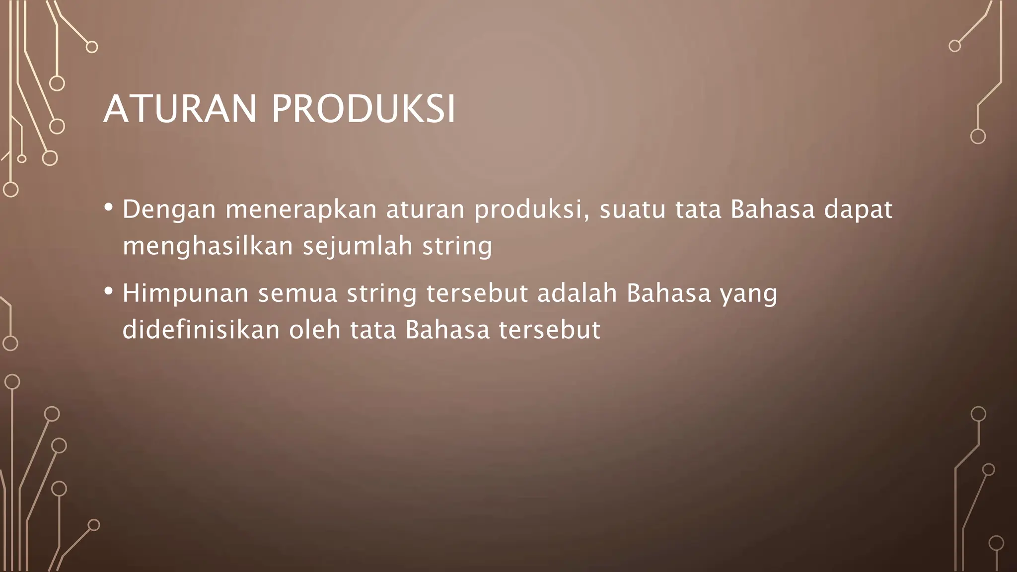 TEORI DAN BAHASA OTOMATA - BAHASA HIRARKI CHOMSKY DAN ATURAN PRODUKSI ...