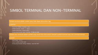 TEORI DAN BAHASA OTOMATA - BAHASA HIRARKI CHOMSKY DAN ATURAN PRODUKSI ...