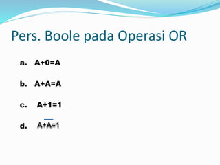 Pertemuan 4 Aljabar Boole | PPTX