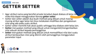 [PBO] Pertemuan 4 - Getter Setter | PDF