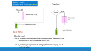 Pertemuan 4 - Struktur Kondisi IF | PPTX