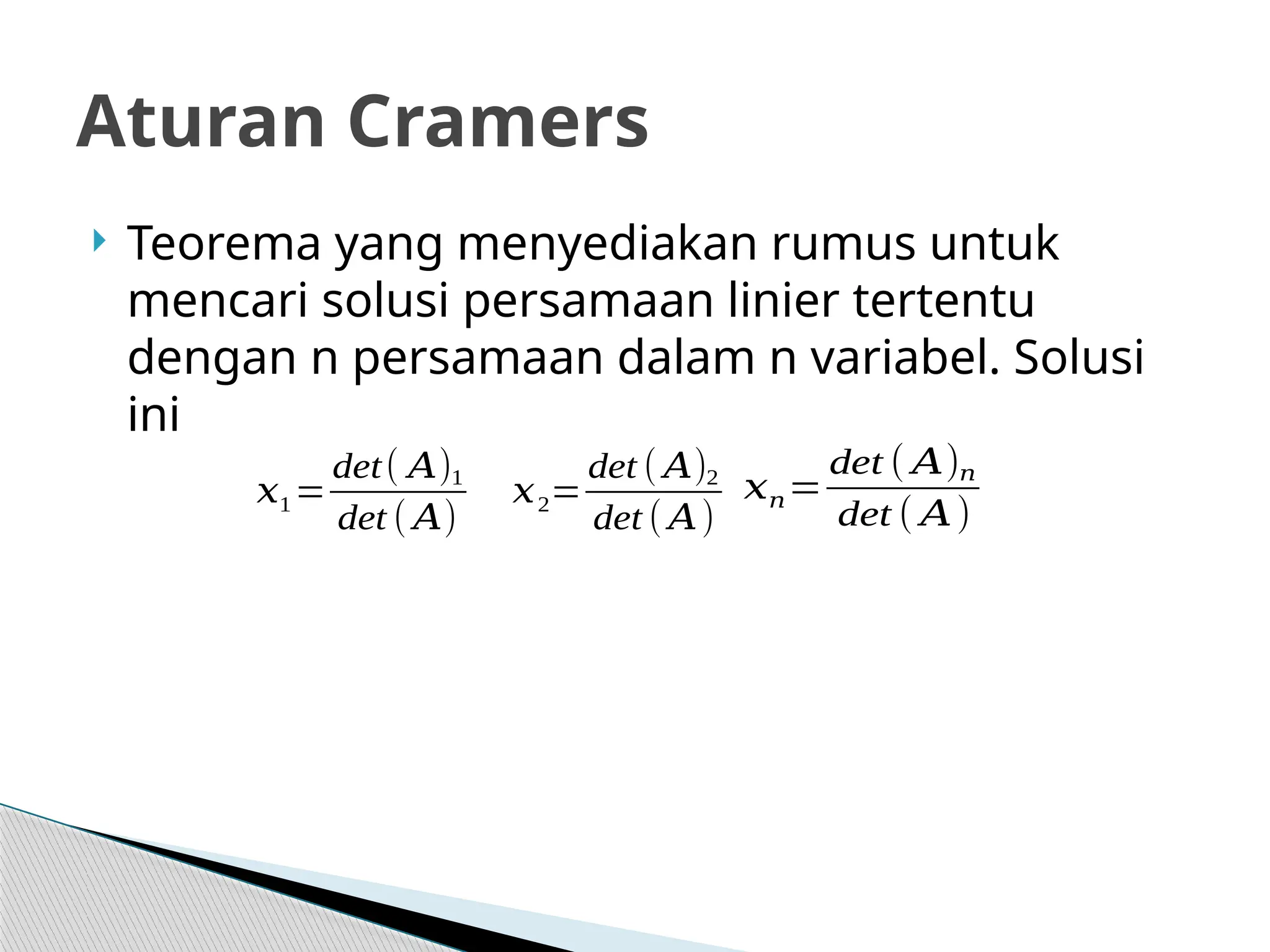 sifat sifat determinan serta cara menentukannya | PPTX