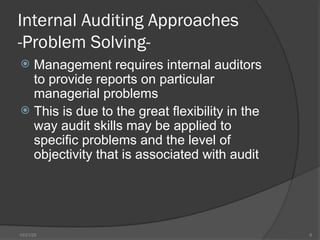 Pertemuan 4, Approaches to Internal Audit.ppt