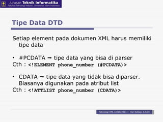 Teknologi XML - Pengenalan DTD | PPT