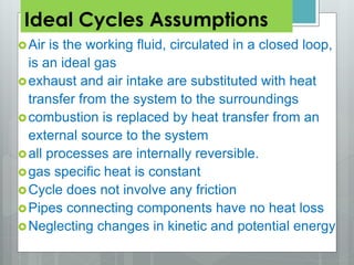 GAS POWER CYCLES PRESENTATION FOR STUDENT UNIVERSITY | PDF