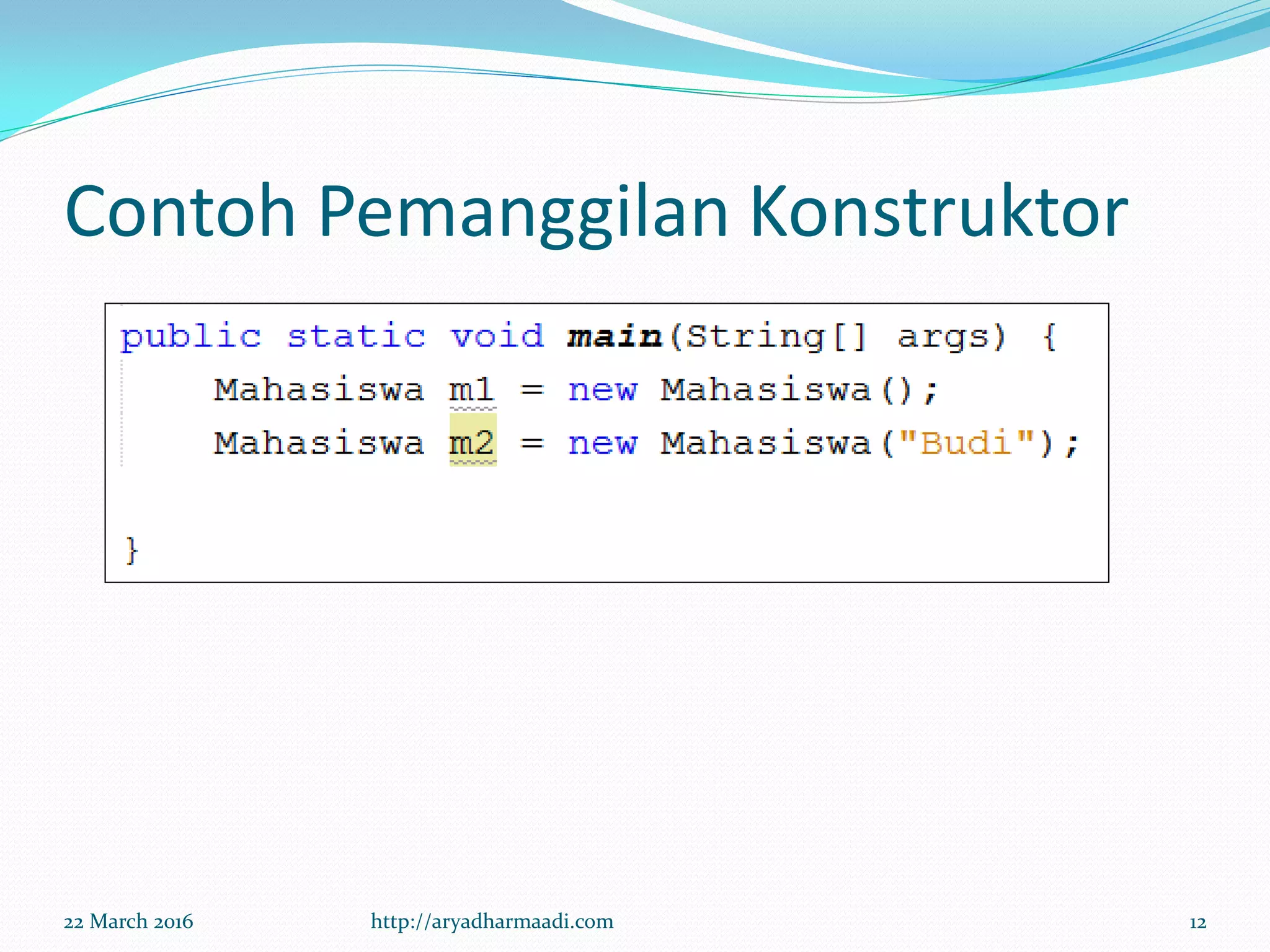 Kelas, Kontrol Kelas, dan Konstruktor | PDF