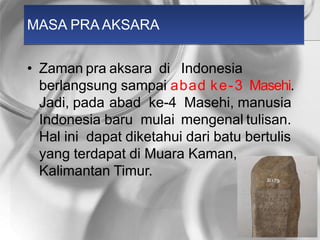 Pertemuan 4 masa praaksara di indonesia | PPT