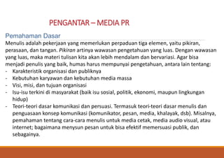 Media Public Relations Penulisan Public Relations | PPTX