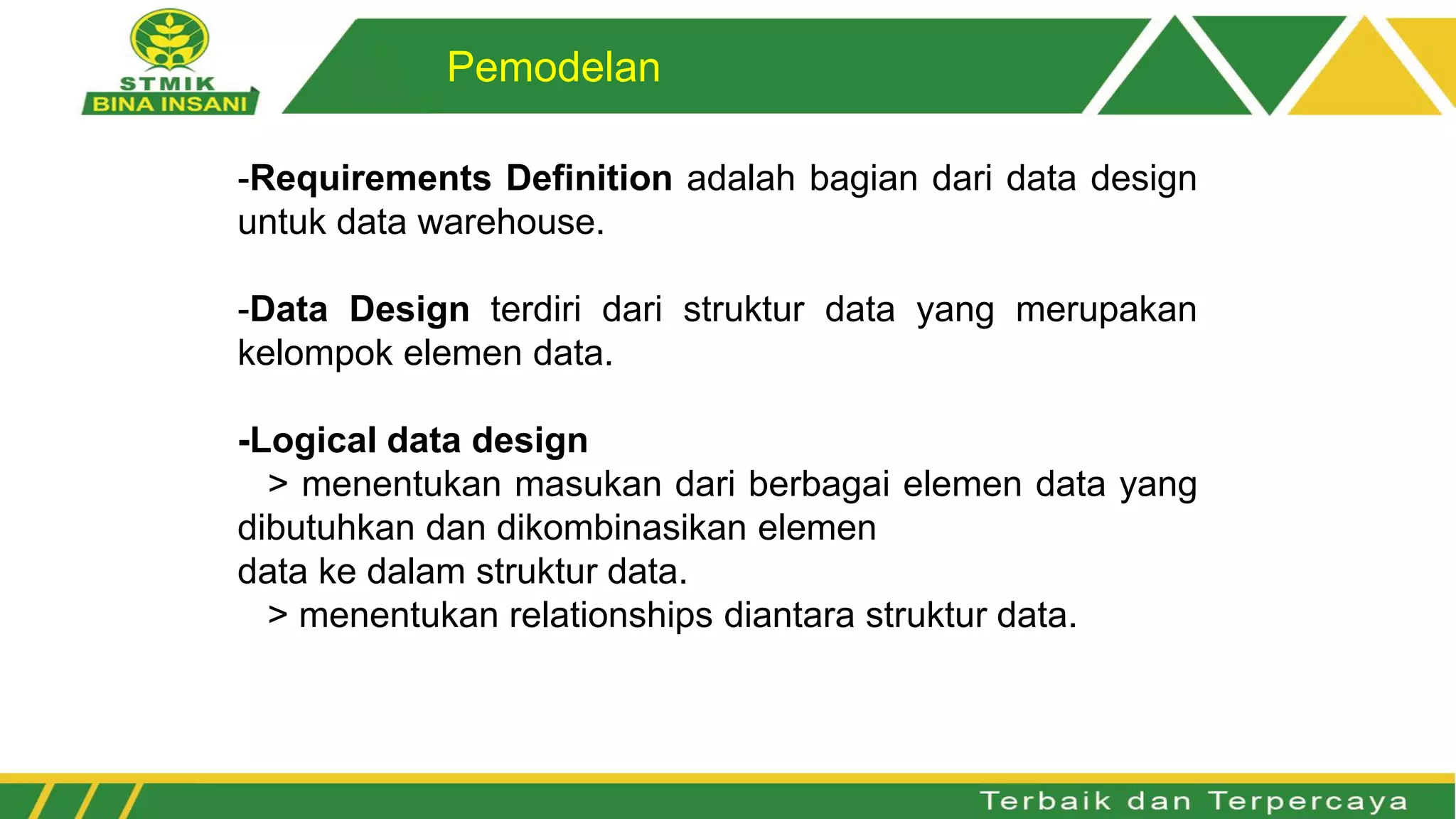 Pertemuan 4 Pemodelan Data Multi Dimensi | PDF