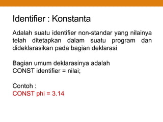 Pertemuan 4 Pemrograman Dasar | PPT