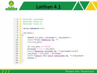 Pertemuan 4 Percabangan | PDF