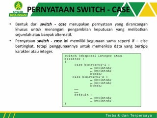 Pertemuan 4 Percabangan | PPT