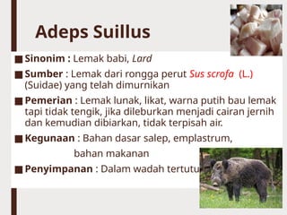 Materi presentasi simplisia hewani_farmasi_farmakognosi.PPT(01) | PPTX