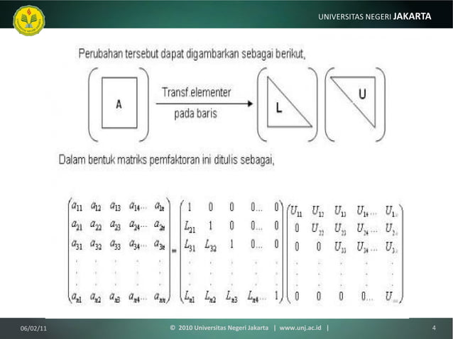Komputasi fisika (4) sistem persamaanlinier2 | PPT