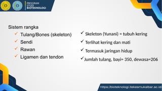 Anatomi dan Fisiologi Hewan Pertemuan 4 (Sistem Rangka).pptx
