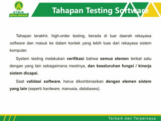 Pertemuan 4 Strategi Testing | PDF