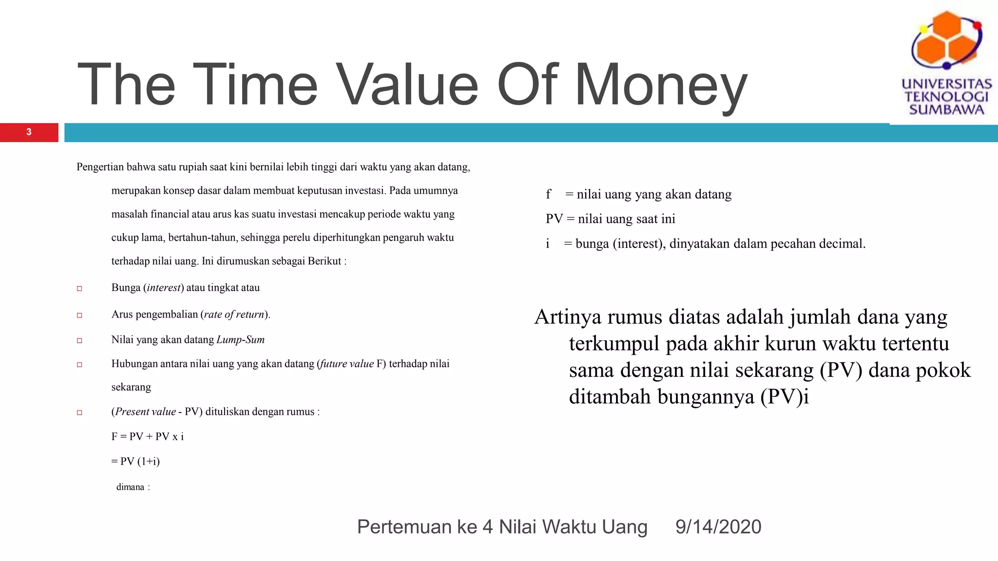 Pertemuan 4 the time value of money | PPTX