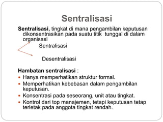 DIMENSI STRUKTUR ORGANISASI | PPTX