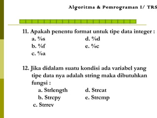 Pertemuan 5 : Algoritma & Pemrograman | PPT