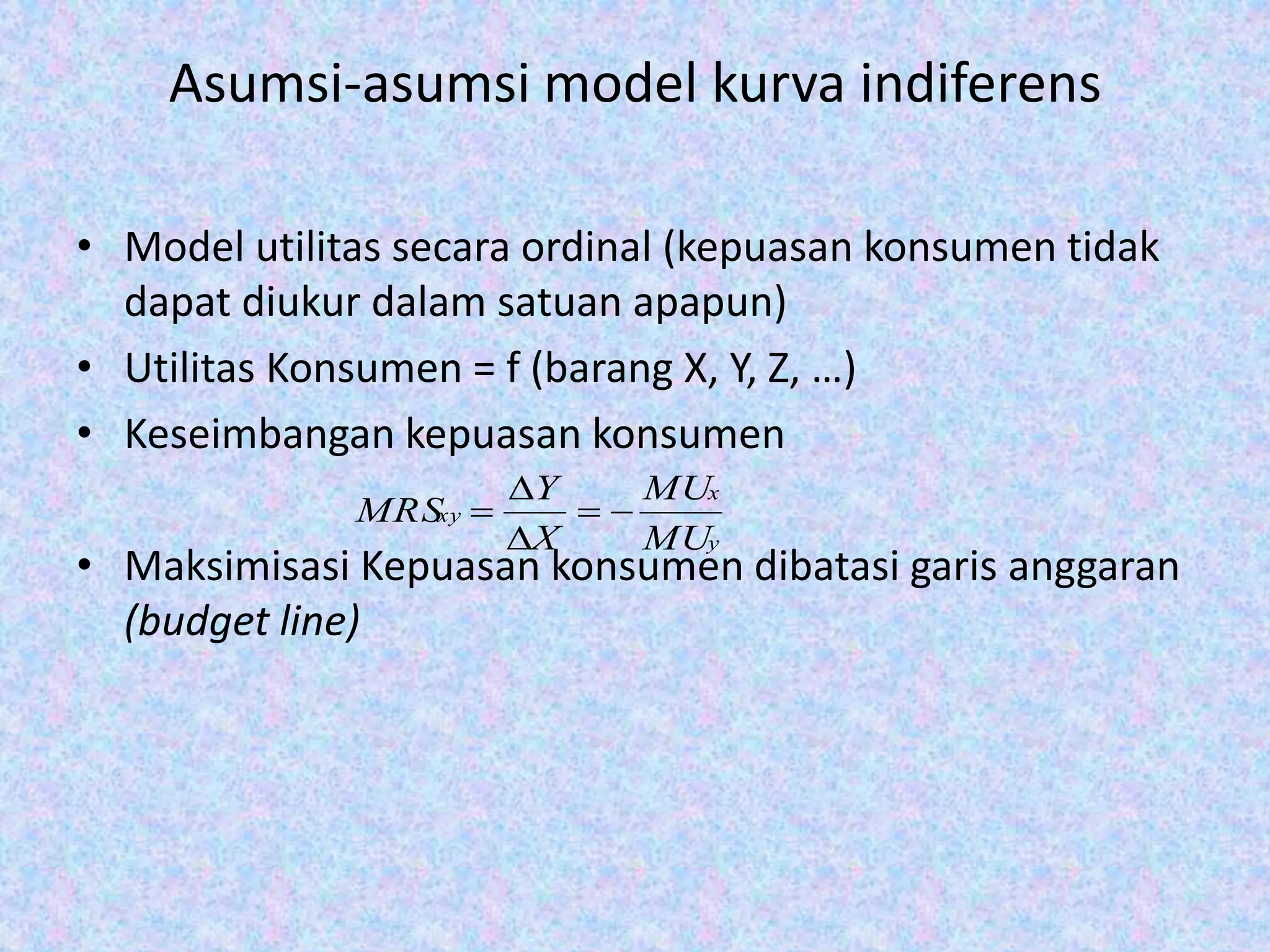 Teori Perilaku Konsumen | PPTX