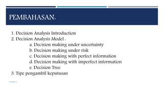 Decision Analysis | PPTX