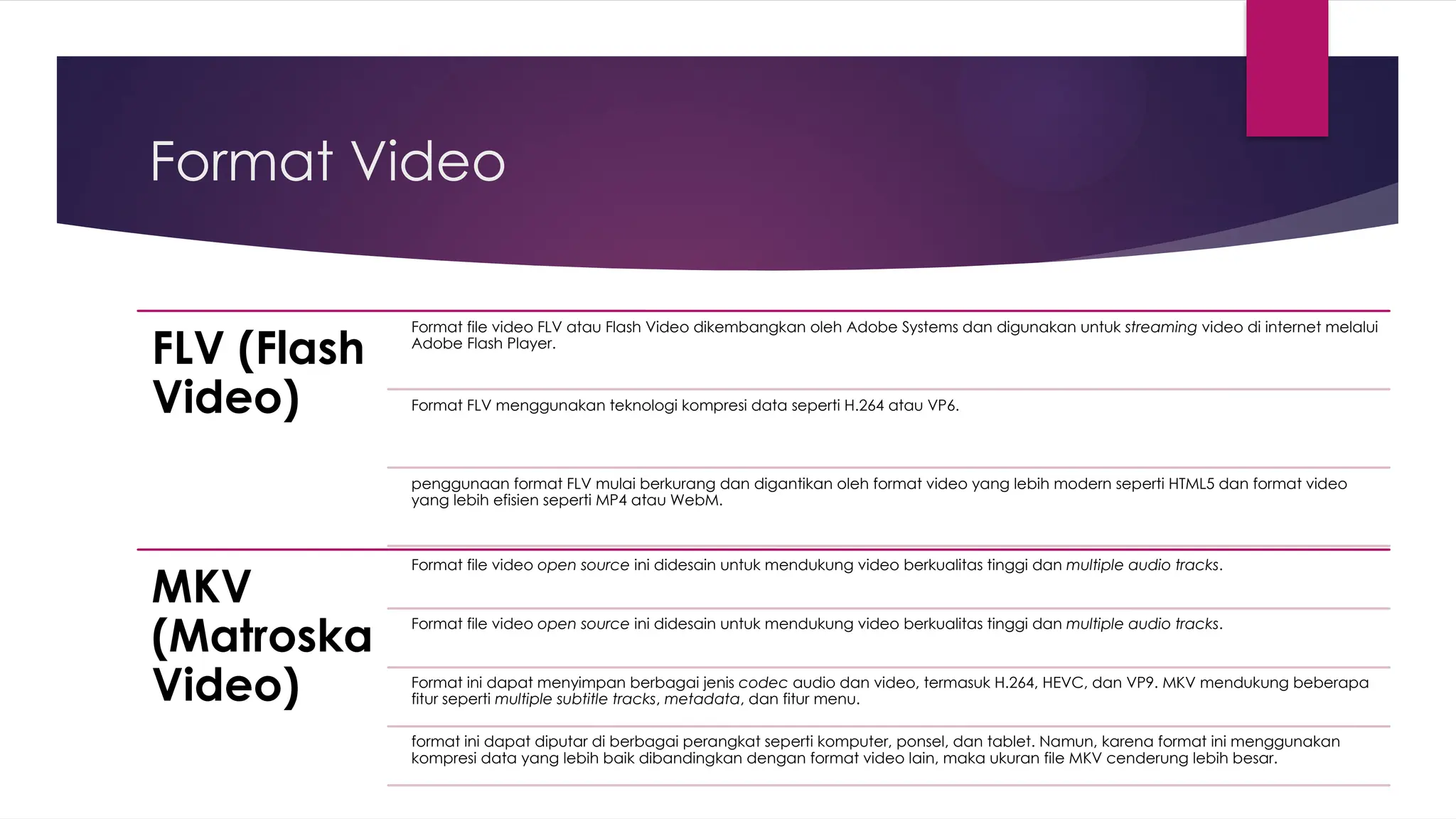 DESAIN APLIKASI DAN MULTIMEDIA - VIDEO MULTIMEDIA | PPTX