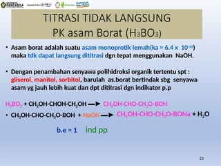 Materi Titrasi Netralisasi, Penentuan kadar campuran | PPTX