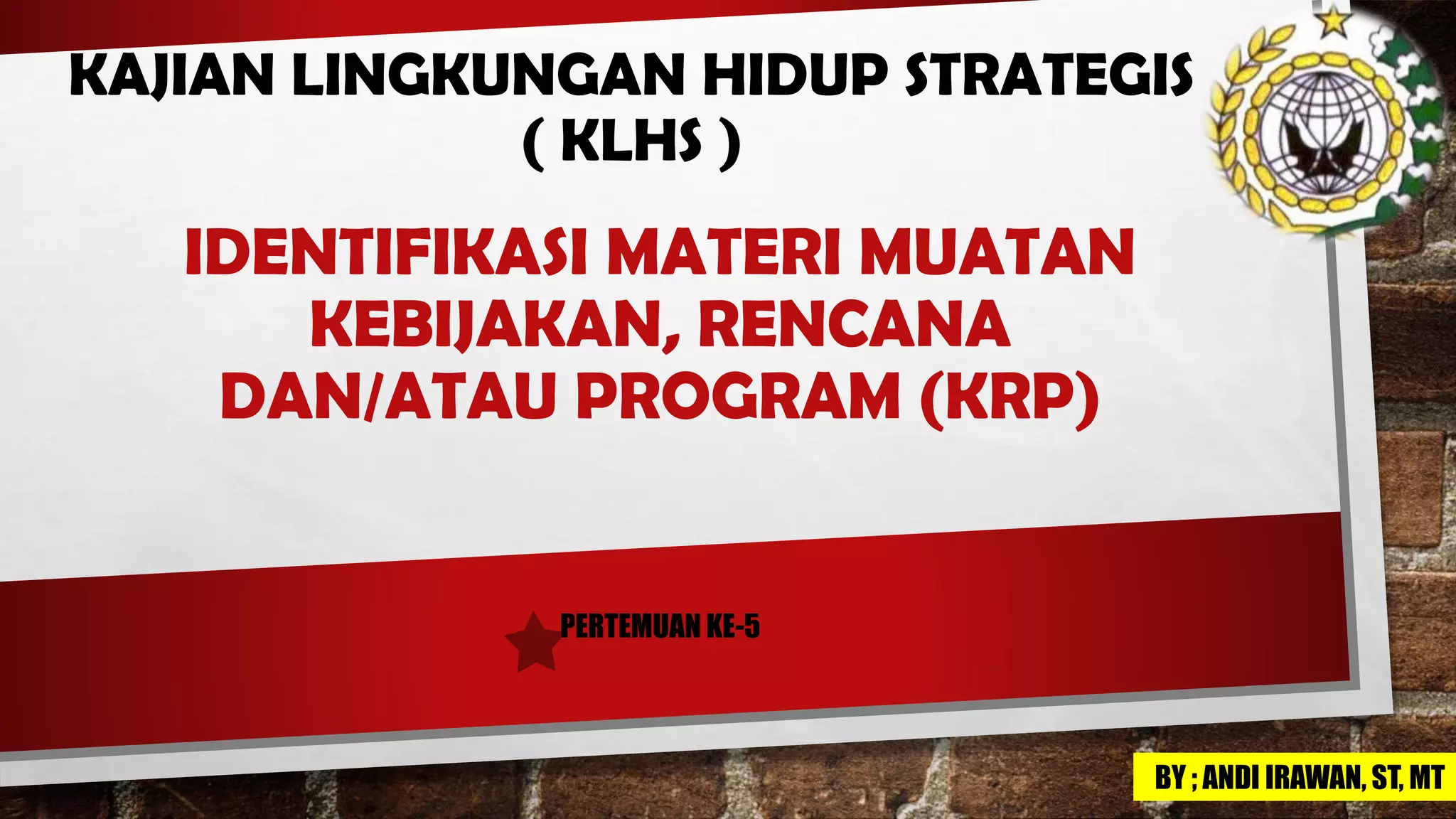 Pertemuan 5 IDENTIFIKASI MUATAN KRP | PDF