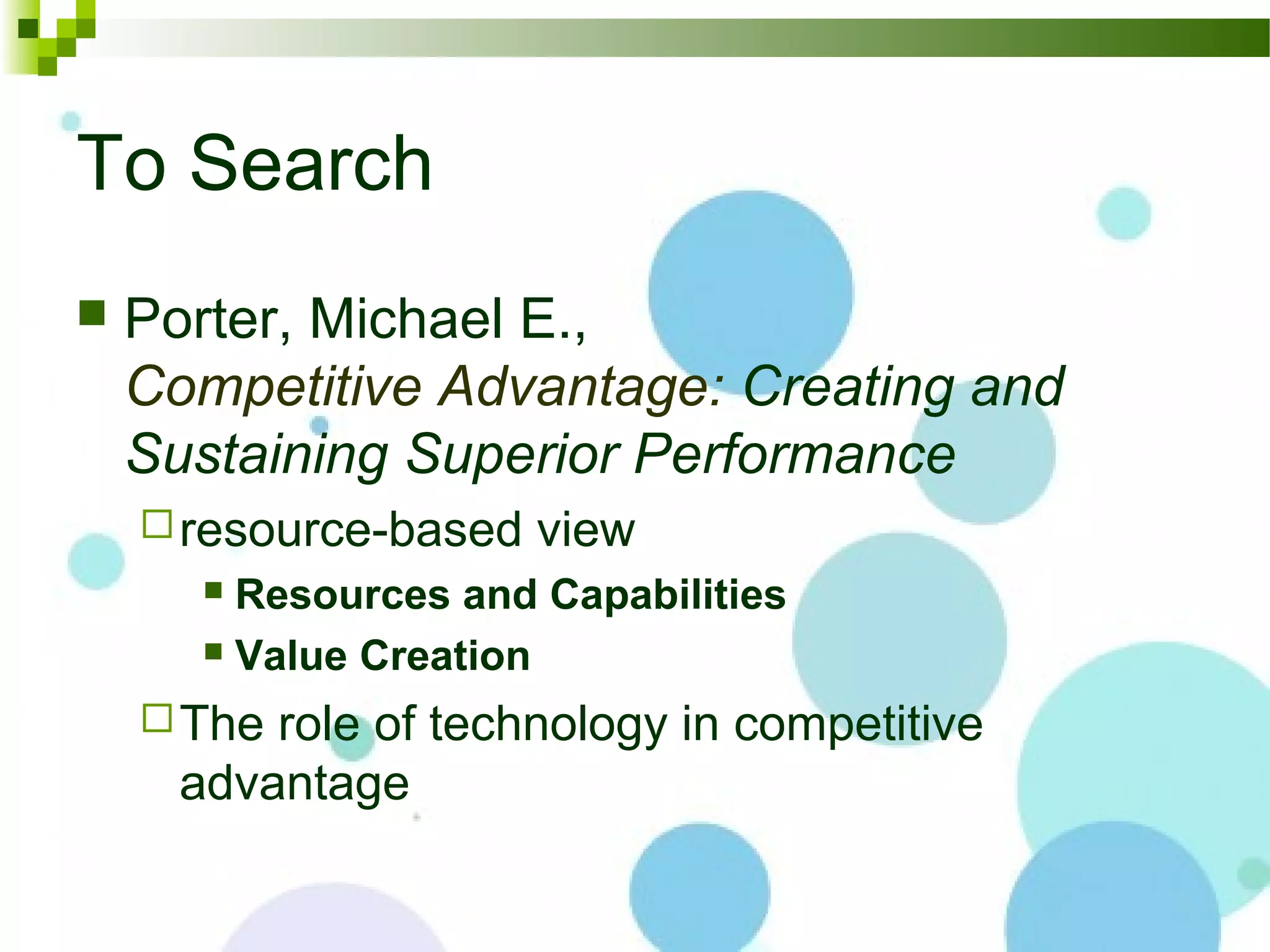 Pertemuan 5 keunggulan kompetitif ti dan si strategis | PPT