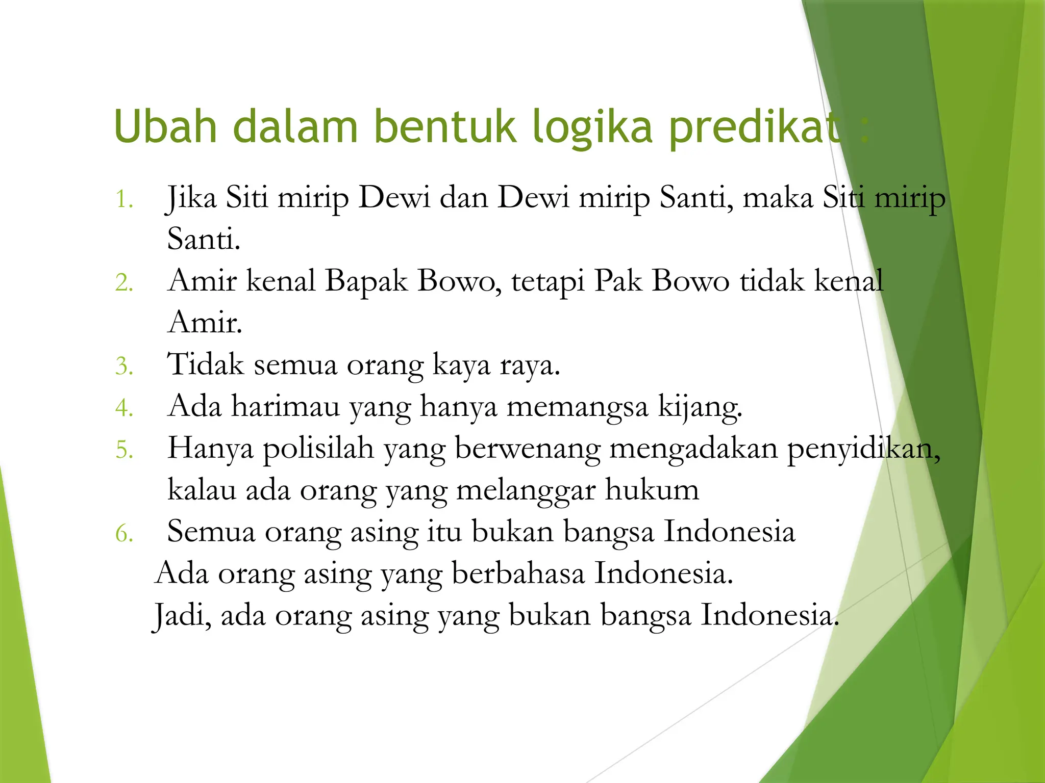 Belajar Logika Predikat Belajar Logika Predikat | PPTX