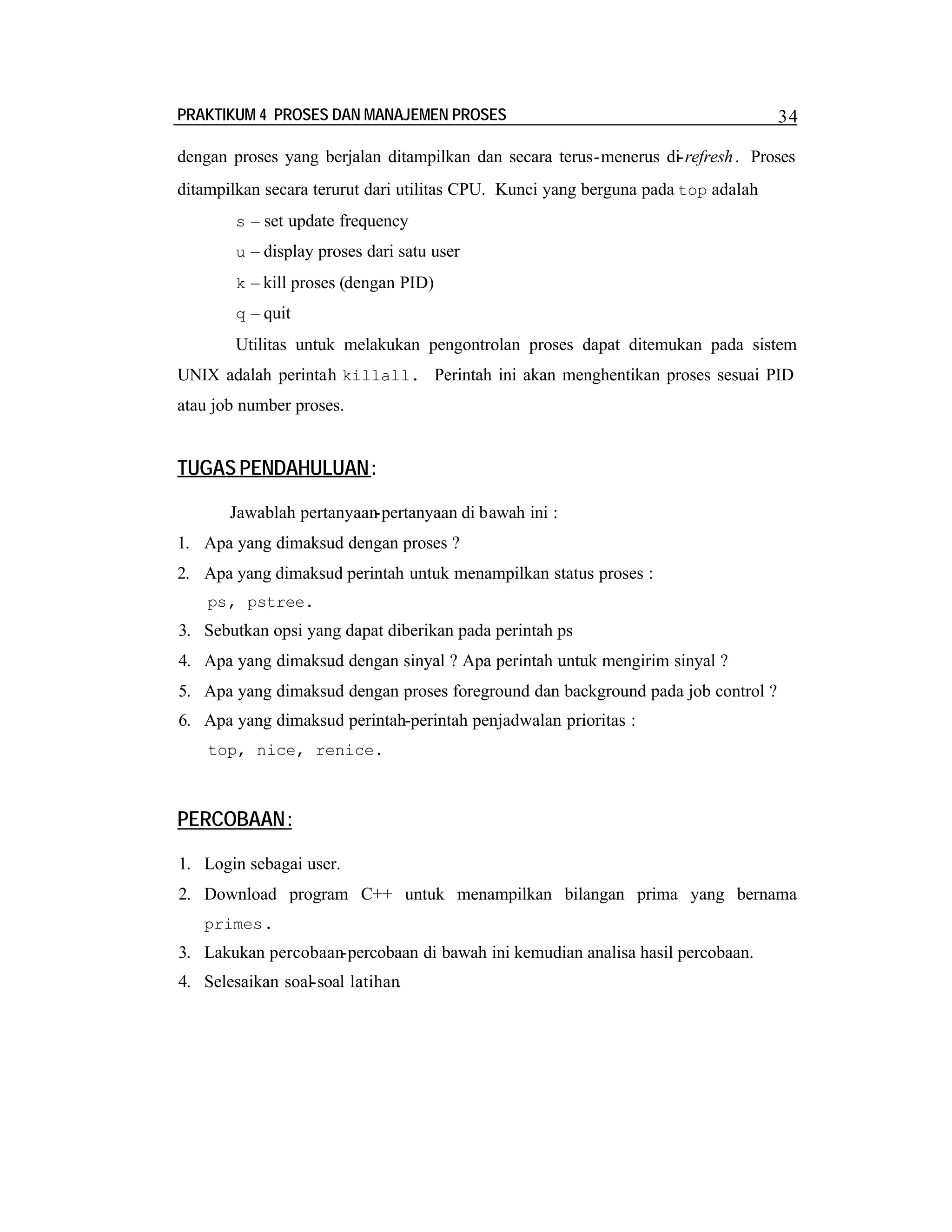 Pertemuan5 proses dan manajemen proses - a- handout | PDF