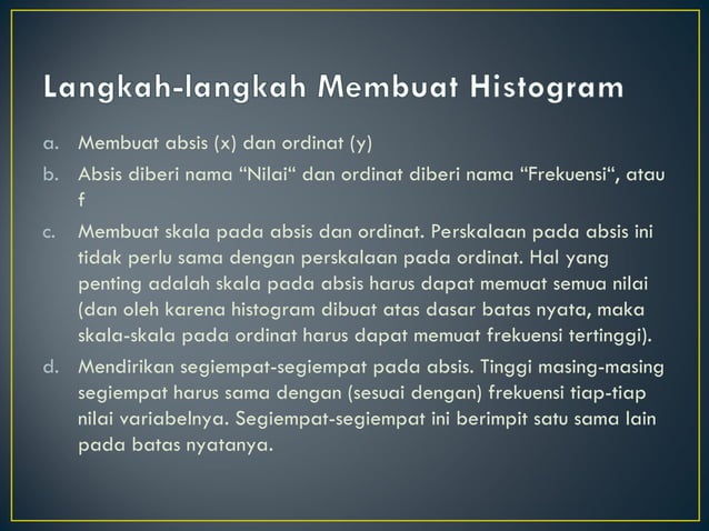 cara membuat histrogram yang baik dan benar | PPT