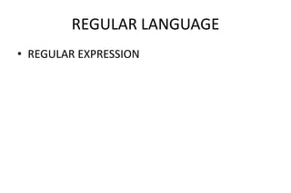REGULAR LANGUAGE | PDF