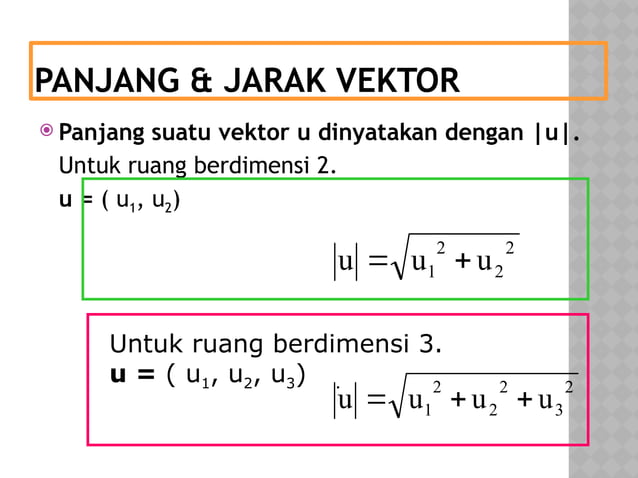 vektor vektor dalam R 2 dan R3 serta cara untuk menganalisisnya | PPTX
