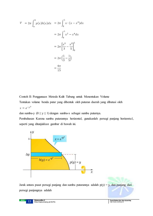 Pertemuan 5 Aplikasi Integral (Volume Benda Putar).docx