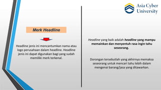 Pertemuan 5 Copywriting (Headline dalam copywriting).pptx