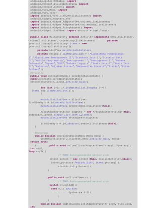 Pertemuan 5 list view | PDF