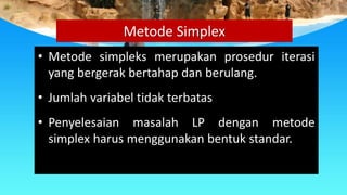 Pertemuan 5 lp metode simplex | PPTX