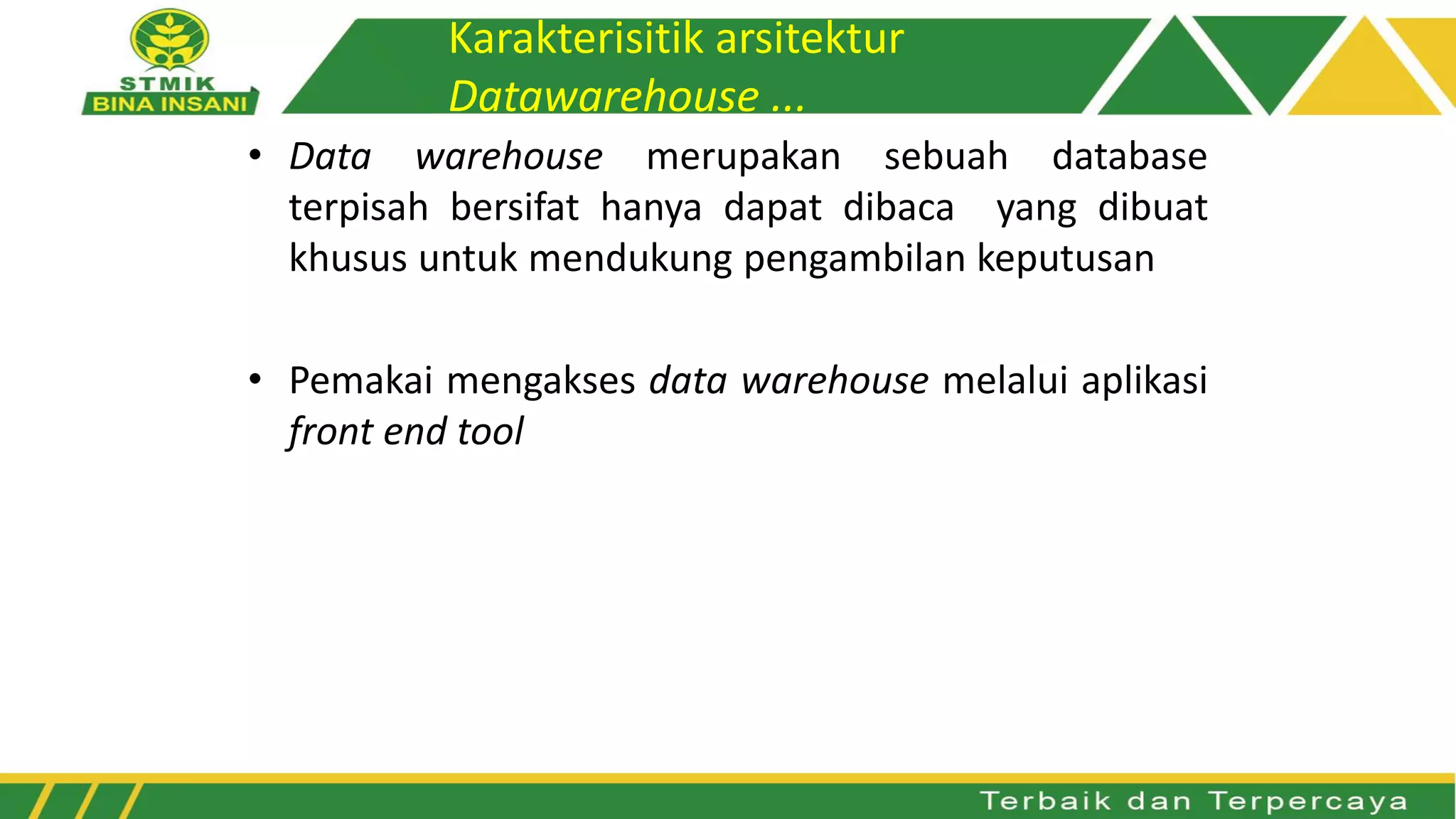 Pertemuan 5 Membangun Datawarehouse | PDF